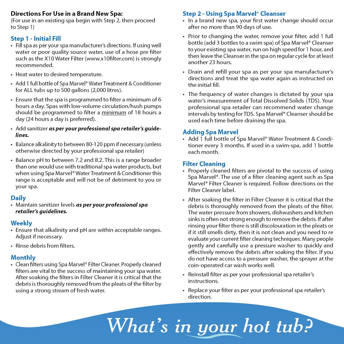 Spa Marvel Filter Cleaner (8 oz) – Smithstock Designs