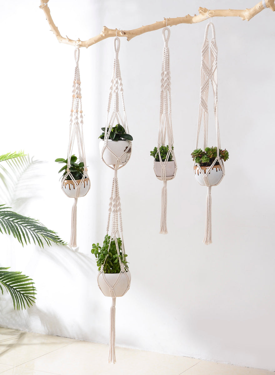 Macramé Plant Hangers 5 piece set – Smithstock Designs